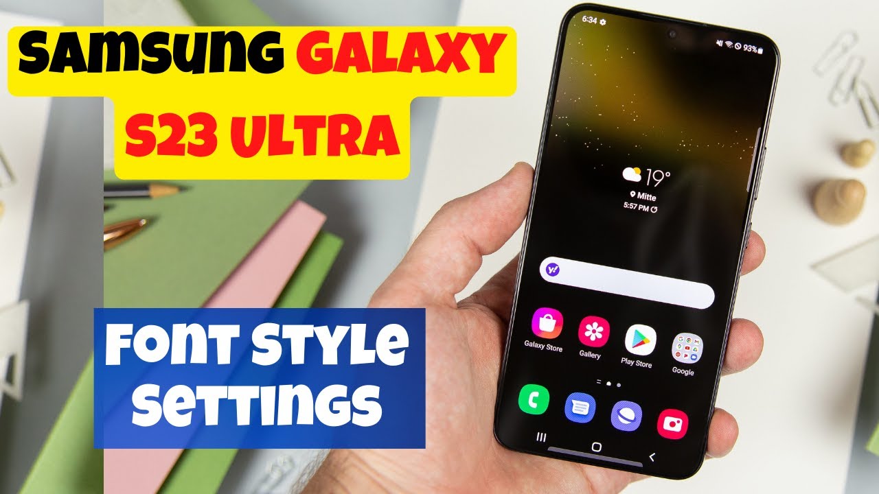 Samsung Galaxy S23 Ultra Font Style Settings || Change font style ...