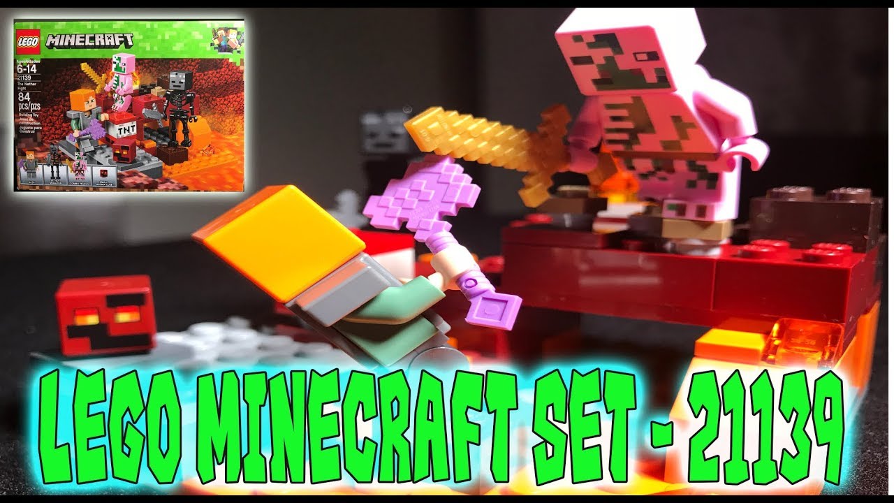"LEGO MINECRAFT SET - 21139 THE NETHER FIGHT - REVIEW & TIME LAPSE ...