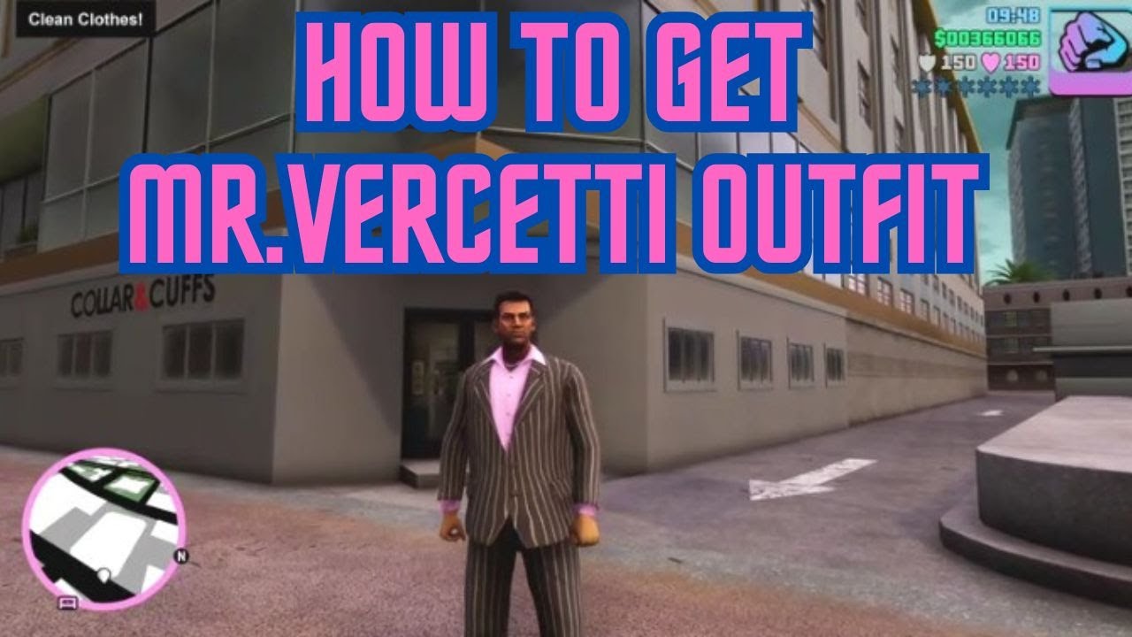 GTA Vice City : Definitive Edition - How To Get Mr.Vercetti Outfit ...