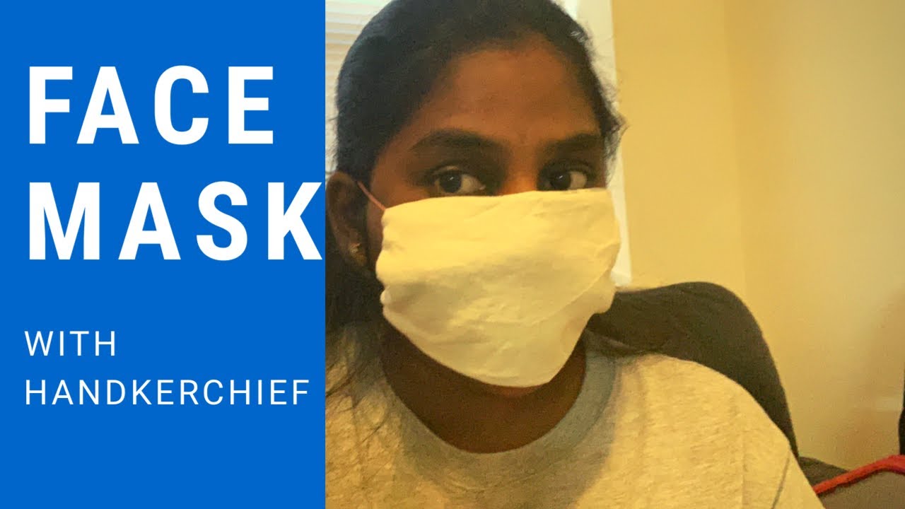 Face Mask Made of Handkerchief and Rubber Bands || DIY Hankie Face Mask ...