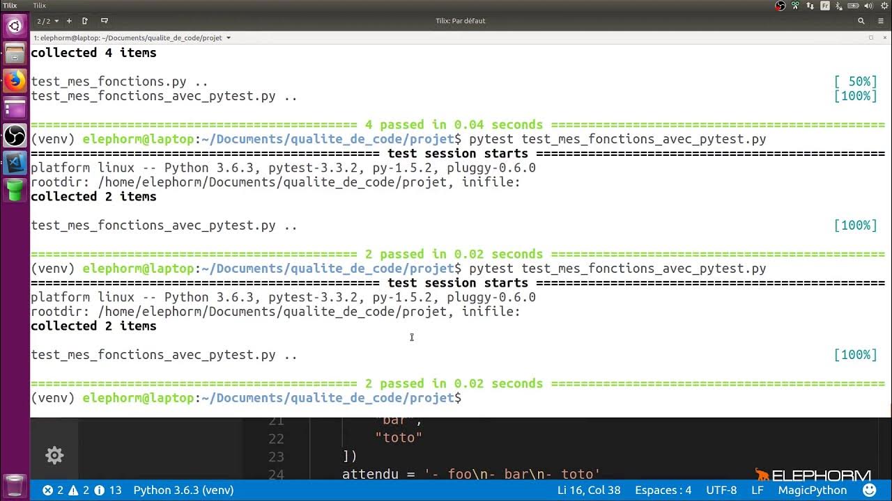 TUTO D5 Formation “Apprendre Python Qualité de code et maintenance” Les ...