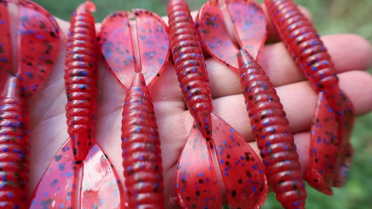 How To Make Twin Tail Grubs at Home for Beginners! Red With Black and ...