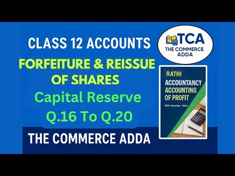 Class 12 Accountancy Chapter 7 | Forfeiture & Reissue of Shares Q.16 to ...