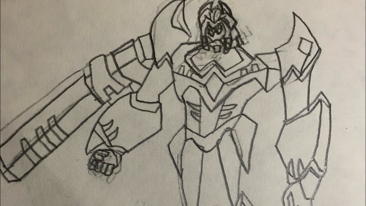 Time- lapse Drawing Transformers Animated Cybertronian Megatron - YouTube