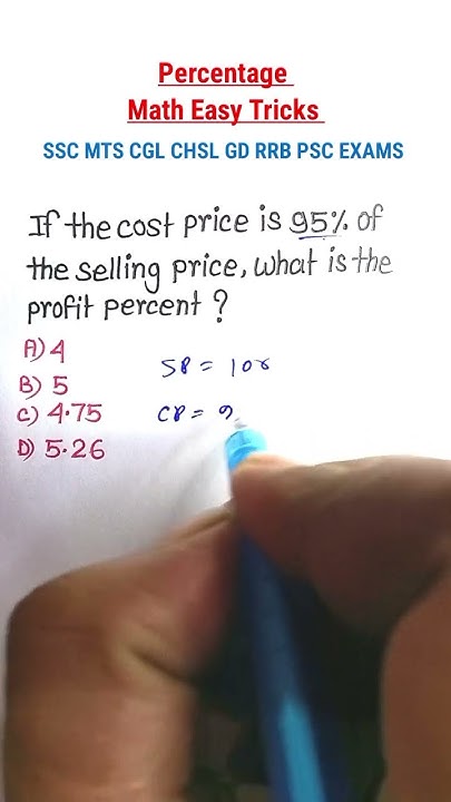 Percentage RRB NTPC | परसेंटेज | Profit & Loss Math Tricks|| SSC CGL MTS CHSL RRB CRPF|| - YouTube