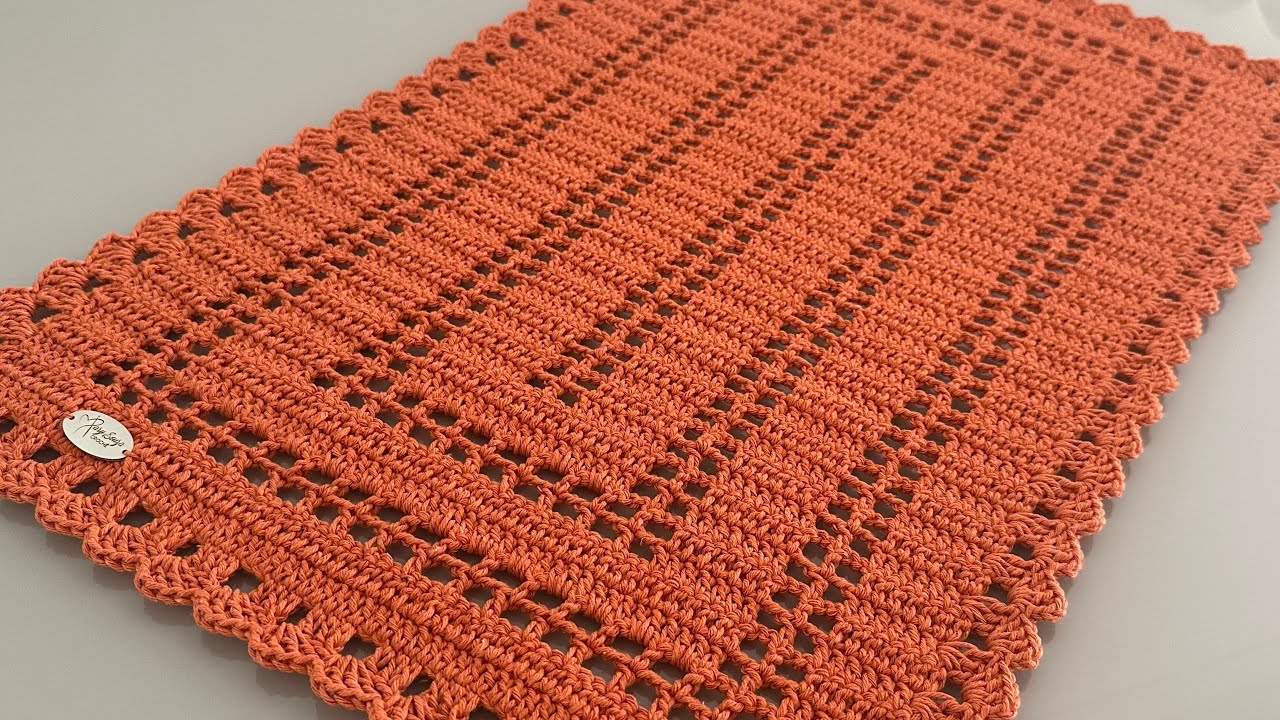 Tapete Popular Retangular Econômico de crochê Passo a passo - YouTube