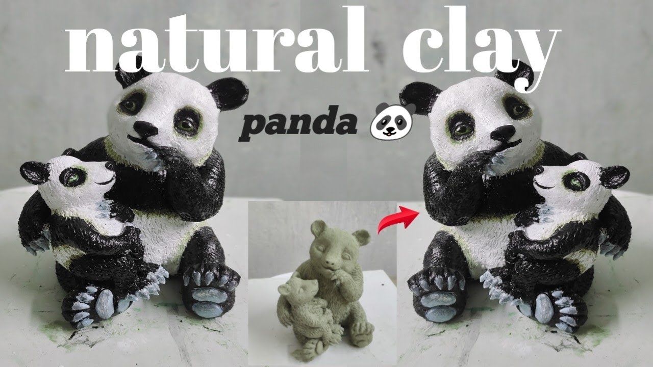 How to Make Clay Panda || (clay animals art ) || Clay Art - Panda - YouTube