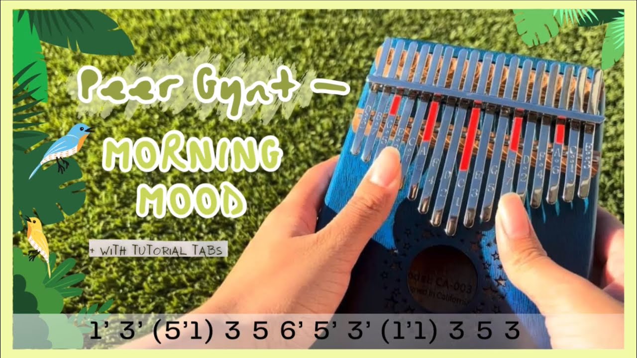 [CC-TABS] Edvard Grieg - "Peer Gynt" Morning Mood | TUTORIAL kalimba ...