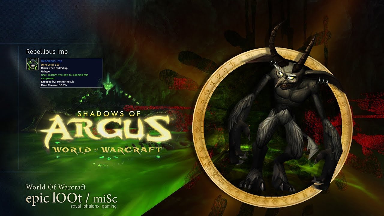Shadows of Argus-Rebellious Imp PET from Mother Rosula in Antoran ...
