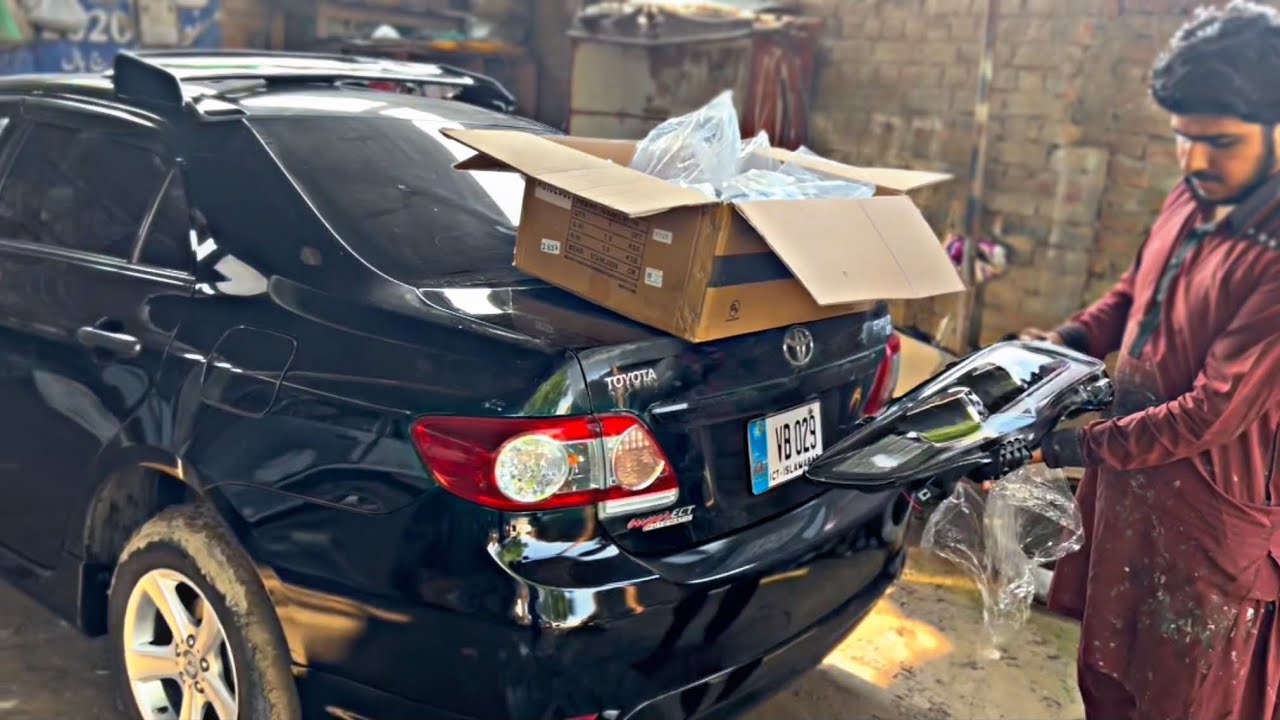 COROLLA 2012 MODEL BODY KITS SPORTS LIGHT SPOILER 🥵🥷🏼INSTALL - YouTube