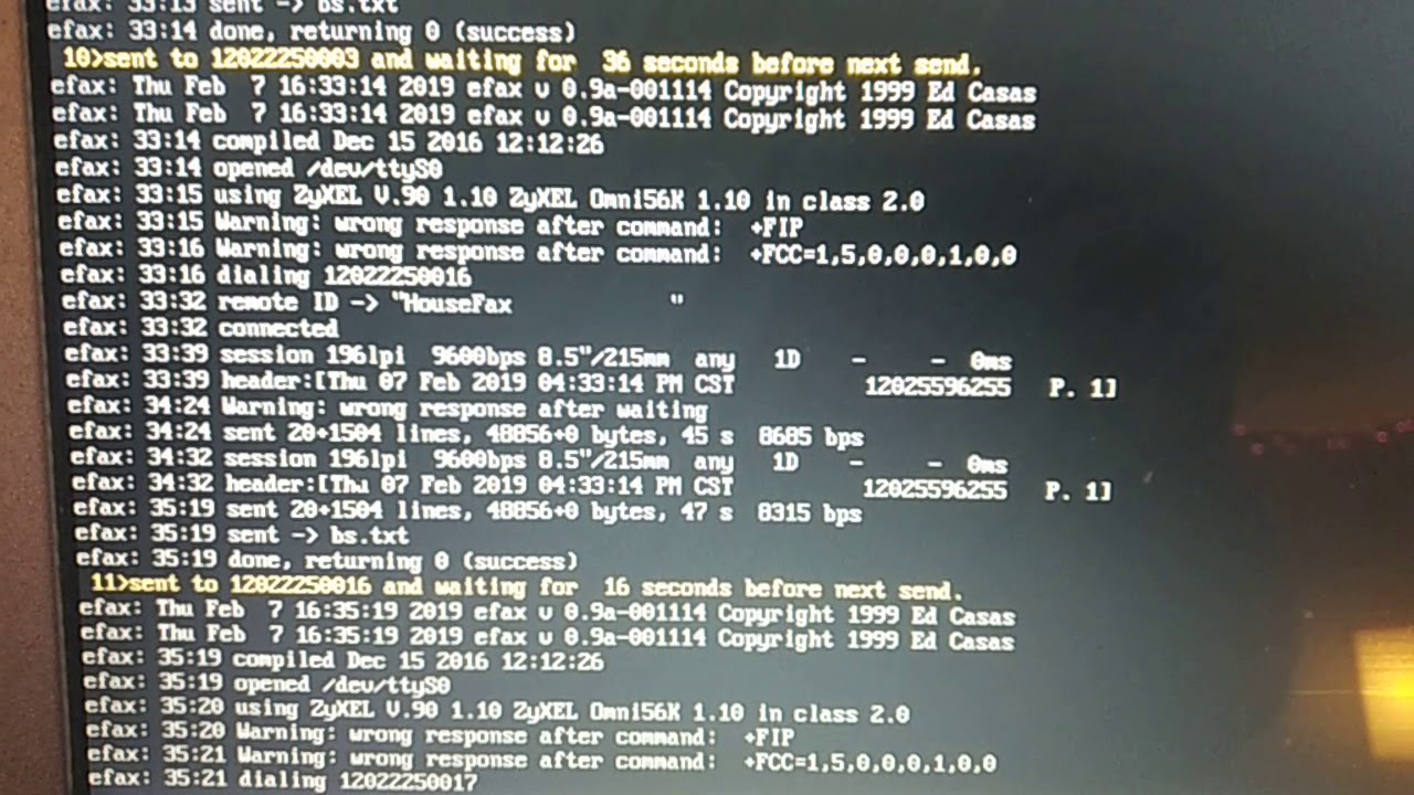 Linux fax batching with hardware modem - YouTube
