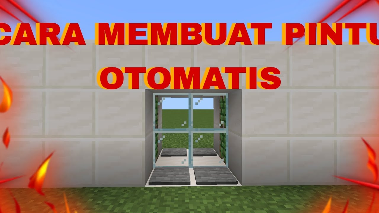 CARA MEMBUAT PINTU OTOMATIS DI MINECRAFT !! - YouTube