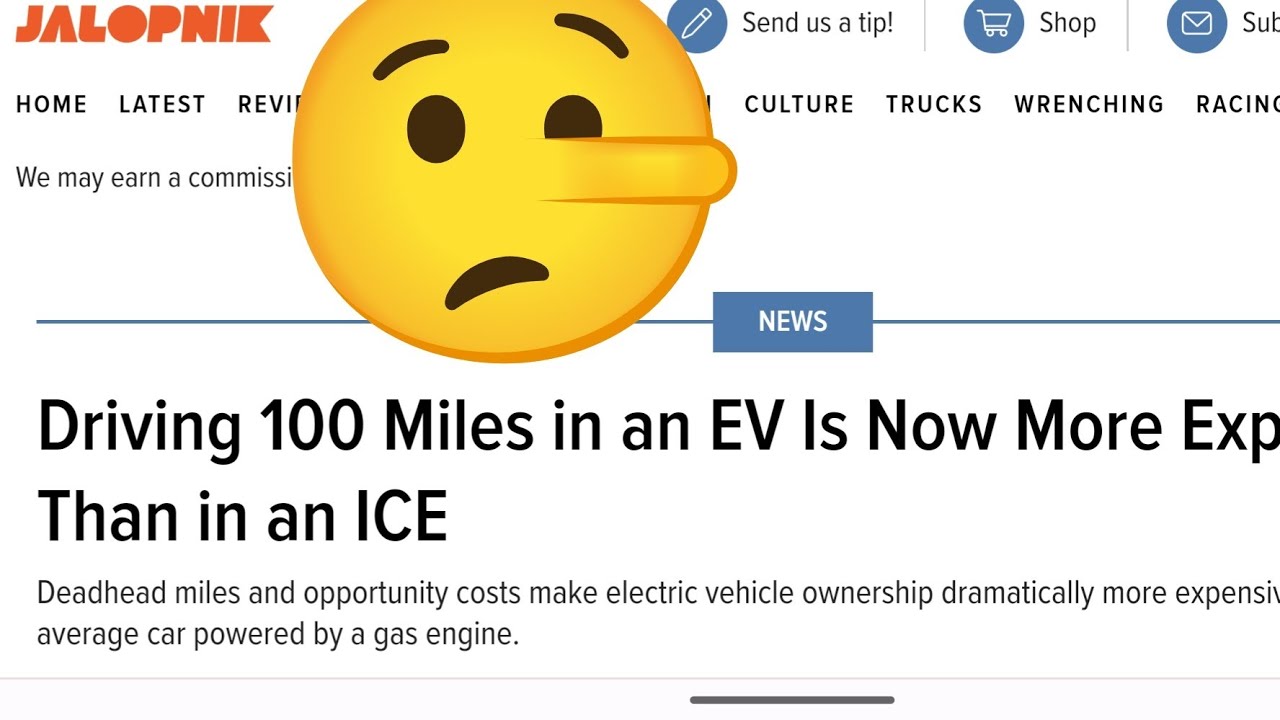 Fakes News Media Lies About EV Vs ICE Ownership Cost YouTube Fakes News Media Lies About EV Vs ICE Ownership Cost YouTube