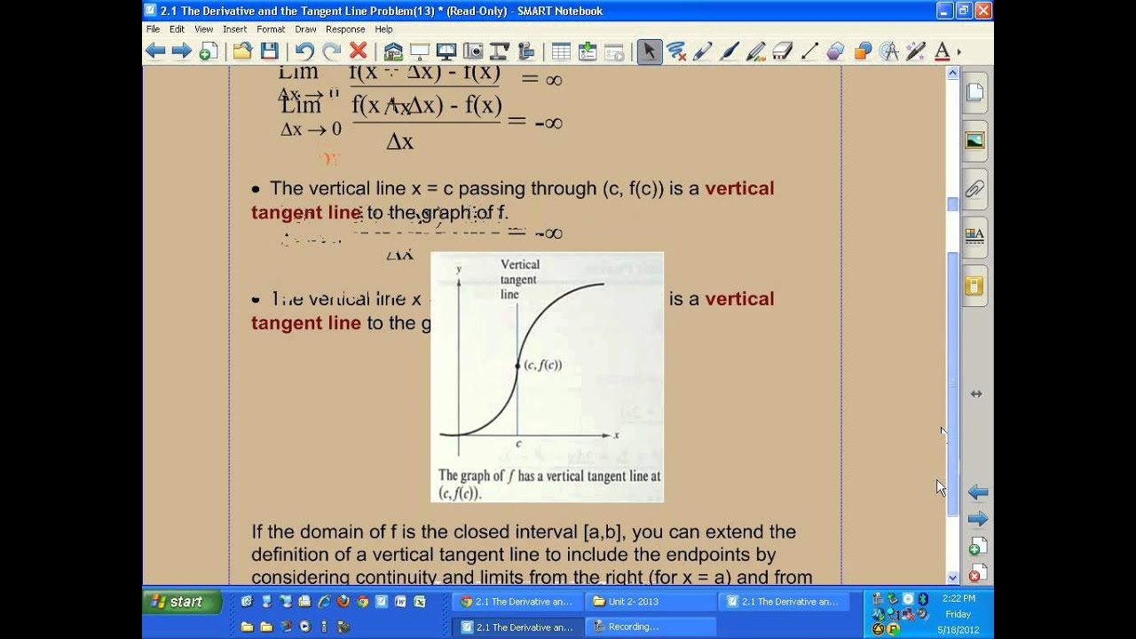 2 1 The Derivative and the Tangent Line Problem - YouTube