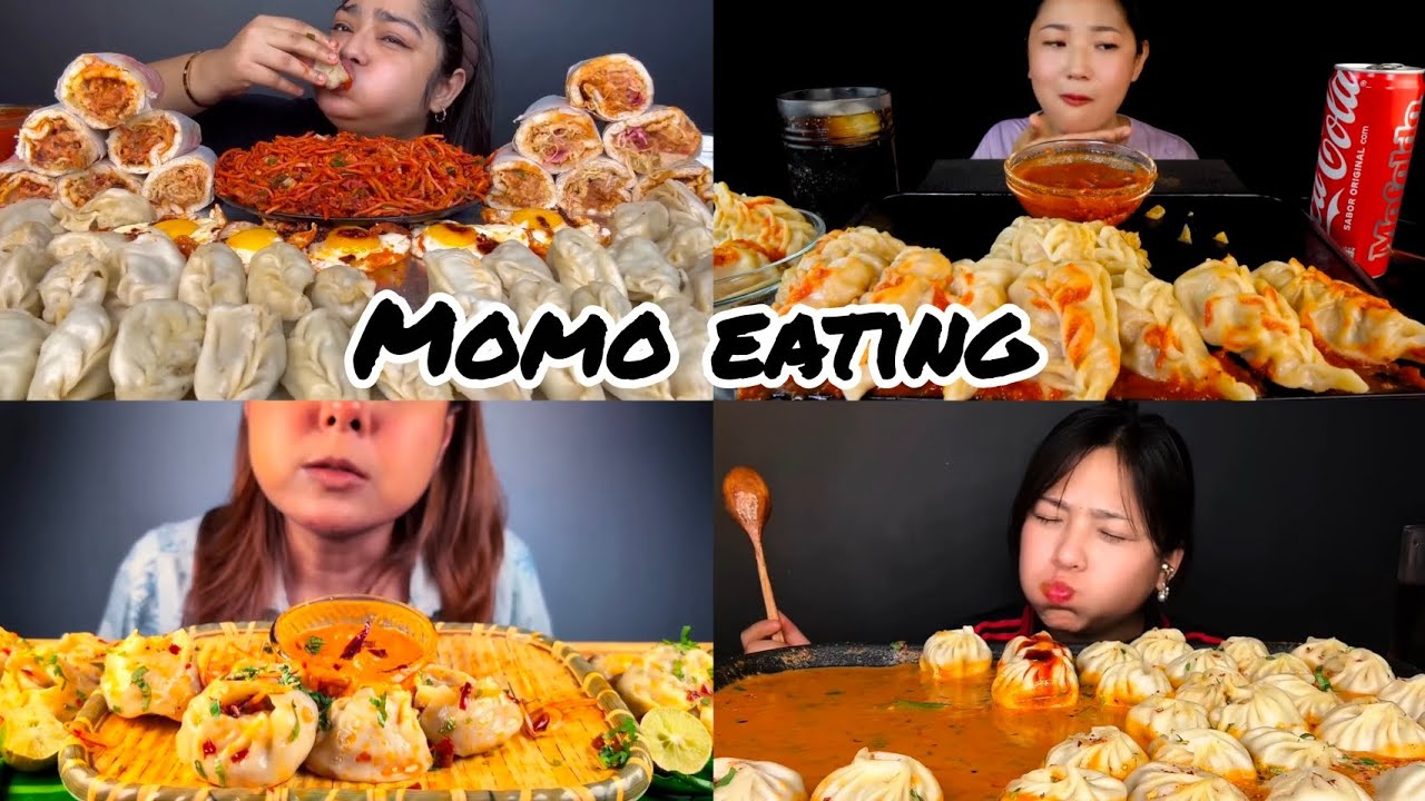 Momo eating mukbang compilation|2x speed ASMR eating show - YouTube