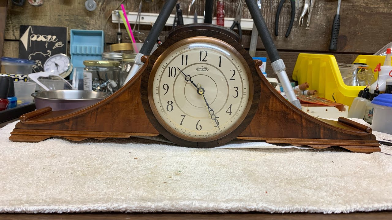 How to repair an Ingraham Mantle Clock c. 1948 - YouTube