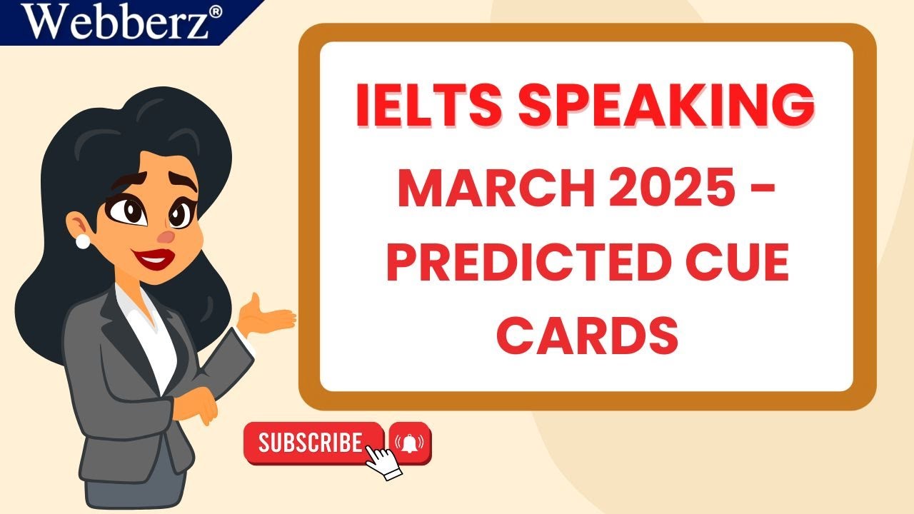 IELTS Speaking Predicted Cue Cards March 2025 - YouTube