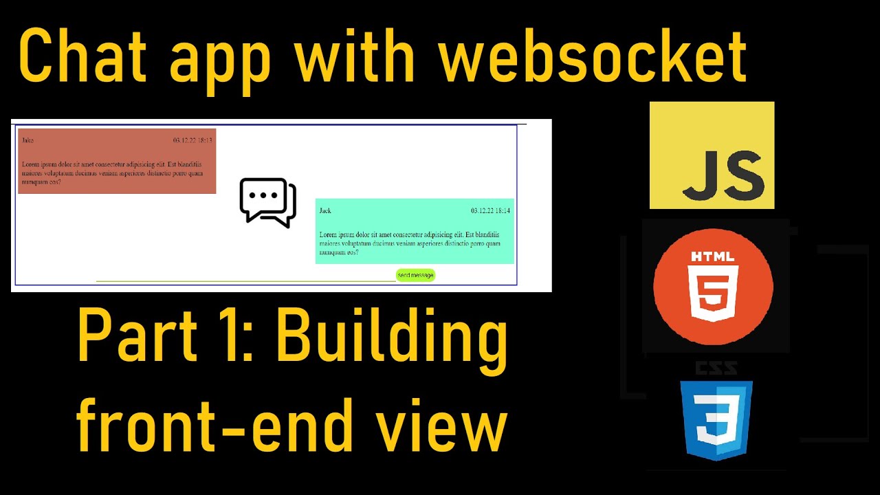 Chat application in vanilla Javascript using socket.io - YouTube