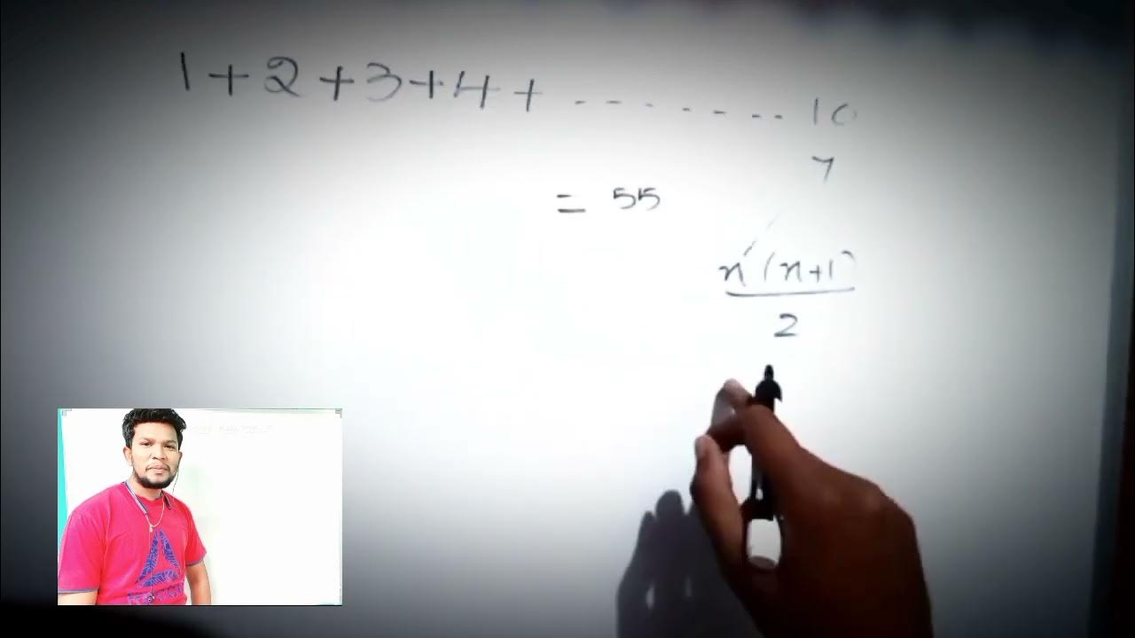 llFinding the sum of first 10 numbers ll sum of first n natural numbers ...