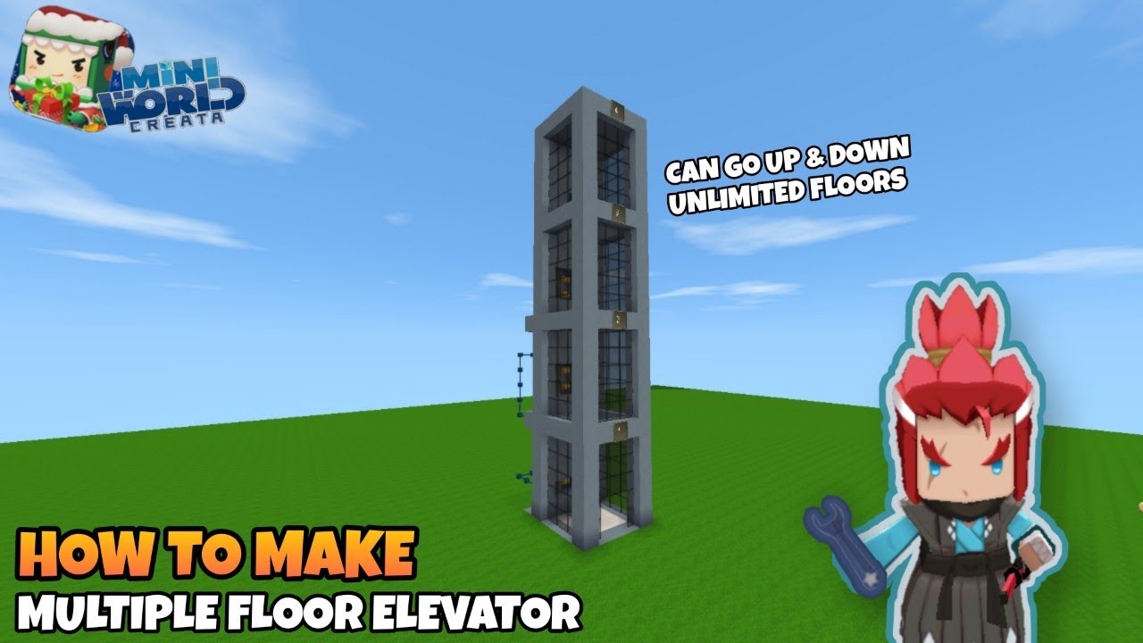How to Make Multiple Floor Elevator / Lift | Mini World Creata ...