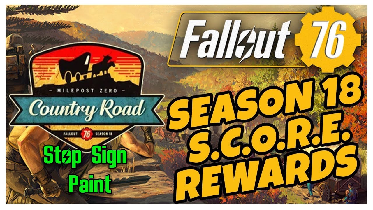 Fallout 76 | SEASON 18 - Milepost Zero: Country Road | Stop Sign Paint ...