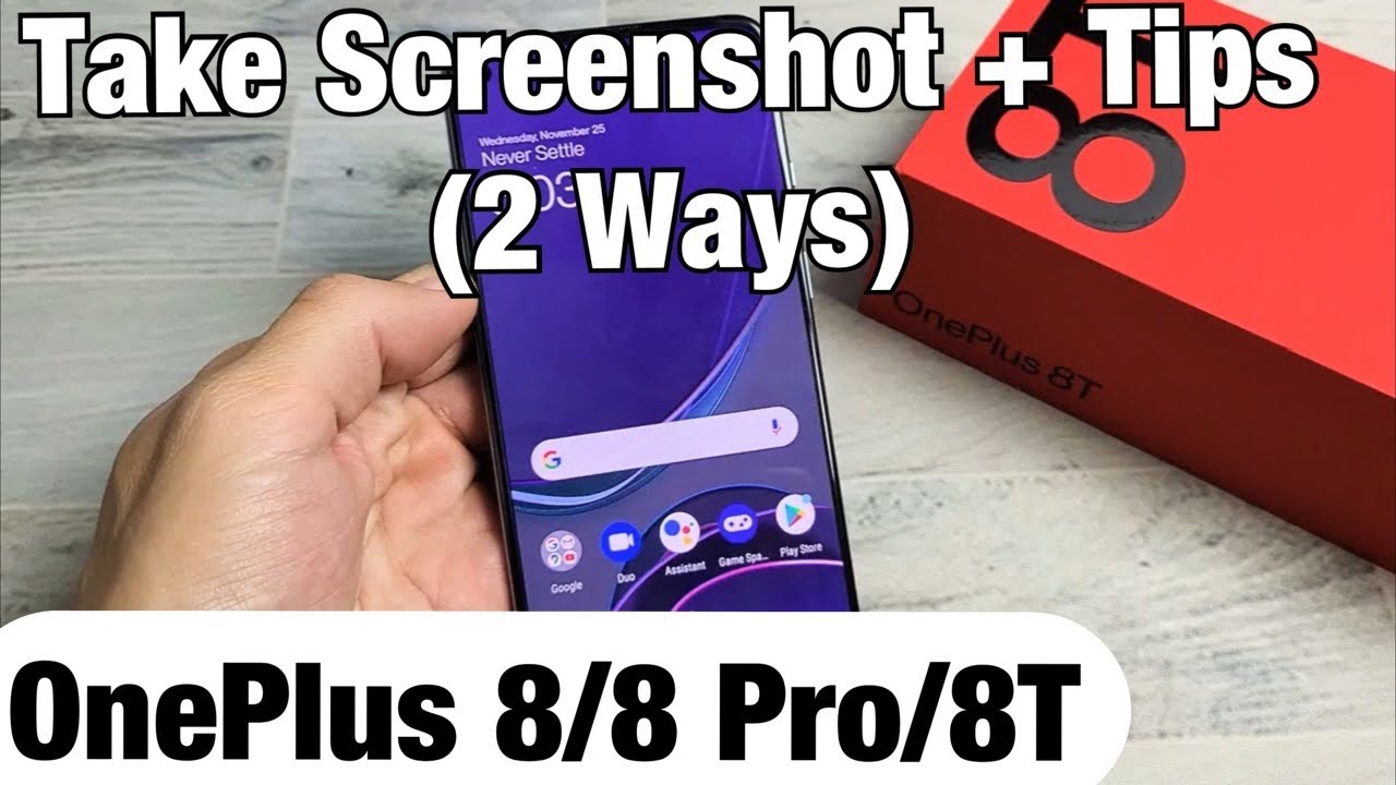 OnePlus 8/8 Pro/8T: How to Take Screenshot + Tips (2 Ways) - YouTube