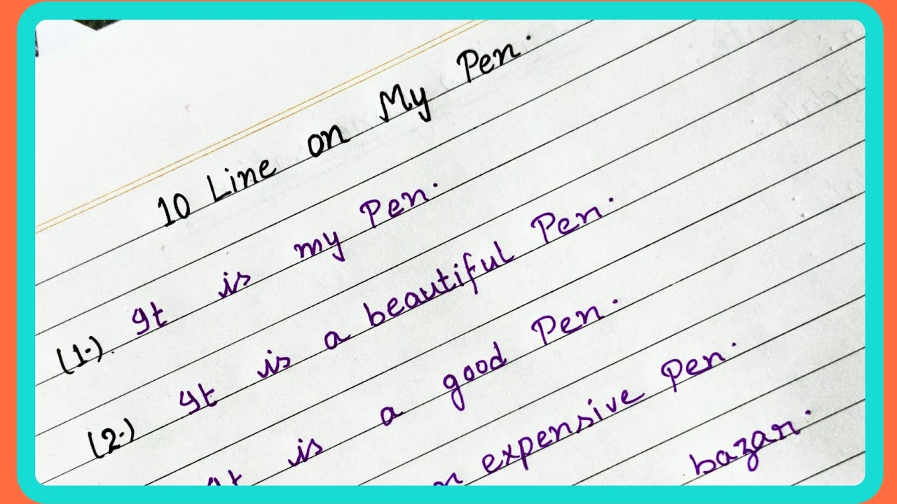 10 Lines on my Pen / Essay on my Pen/Nibandh pen par / Essay on pen/My ...