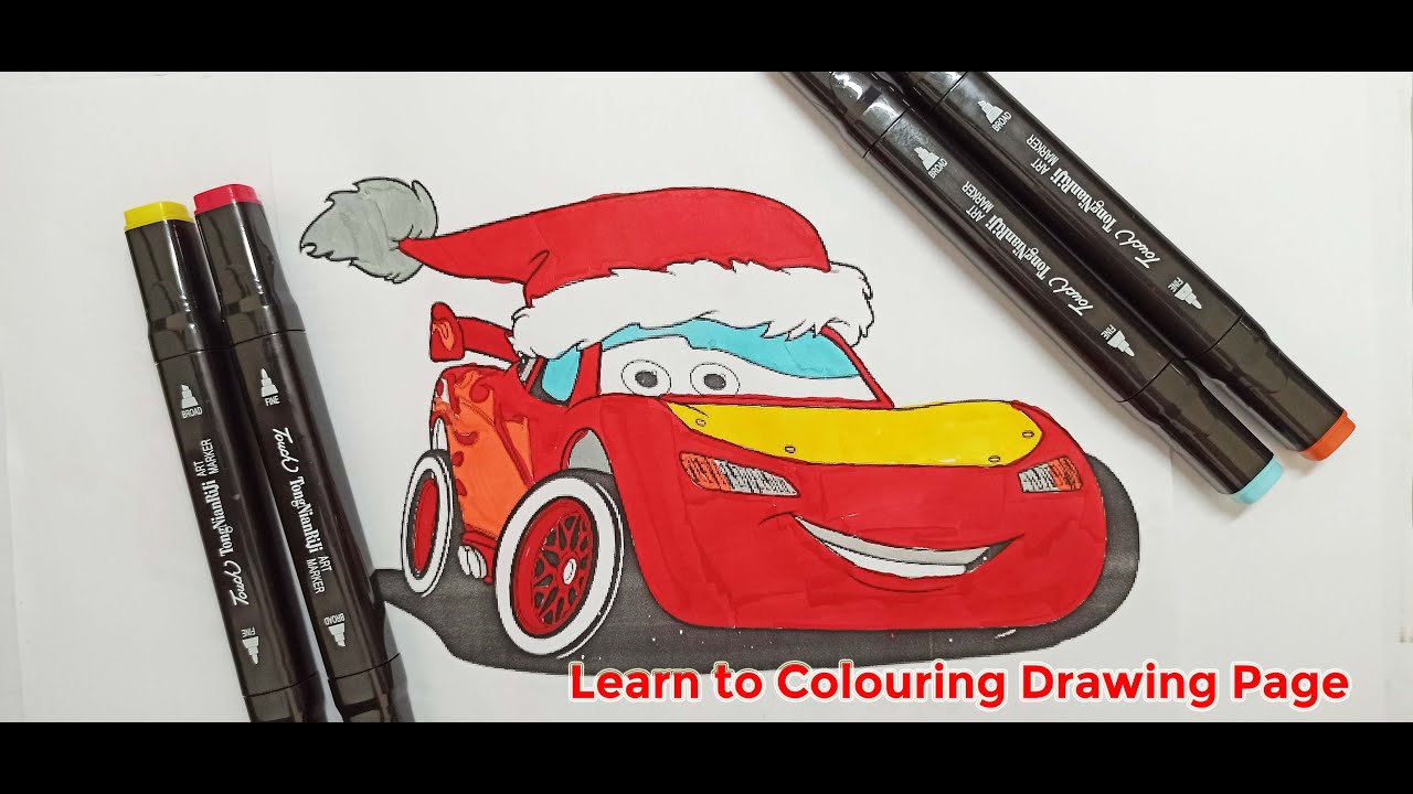 Lets Learn Colouring with Colour markers | Learn colouring Cars 2 ...