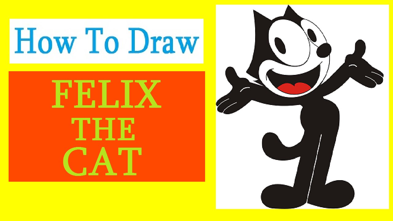 How to Draw a Felix the Cat / Как нарисовать кота Феликса - YouTube