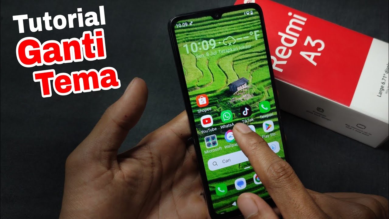 Cara ganti Tema di hp Redmi A3 | Tema keren hp redmi A3 - YouTube
