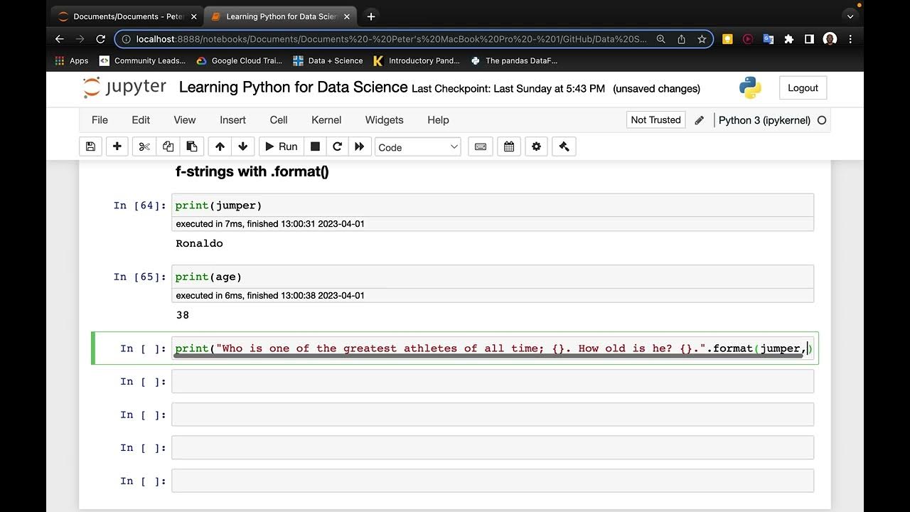 String formatting with the .format() method - YouTube