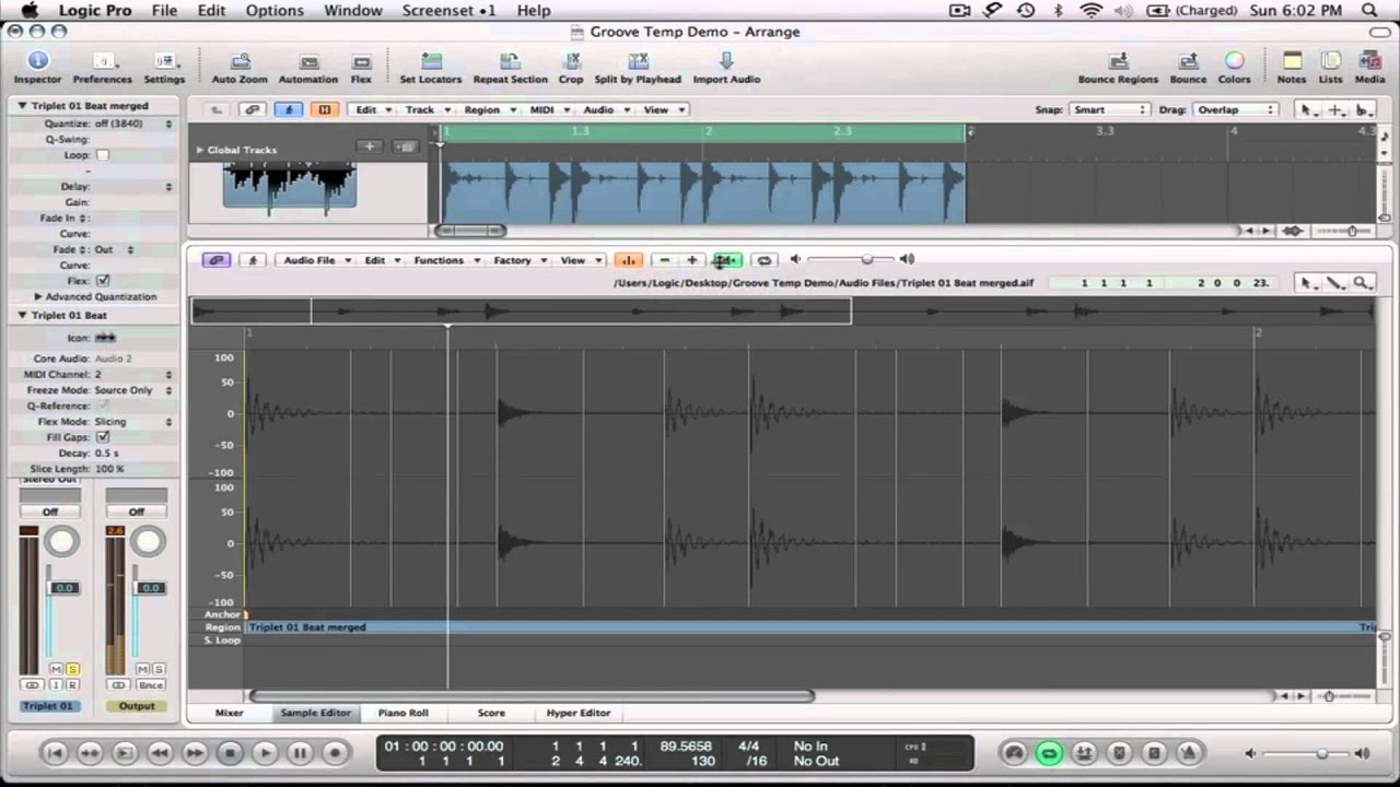 Logic Pro, Time & Pitch/Flex Time Part 3 of 3 - YouTube