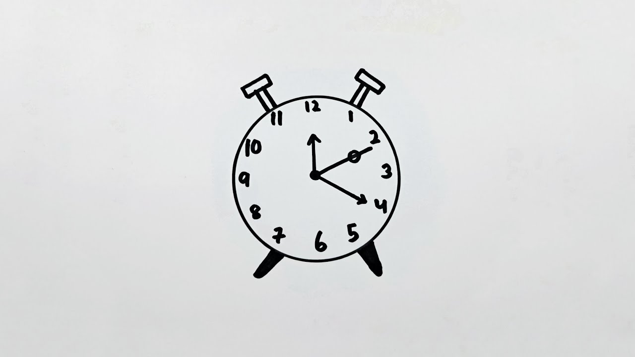 How to draw CLOCK ⏰️ for kids - YouTube