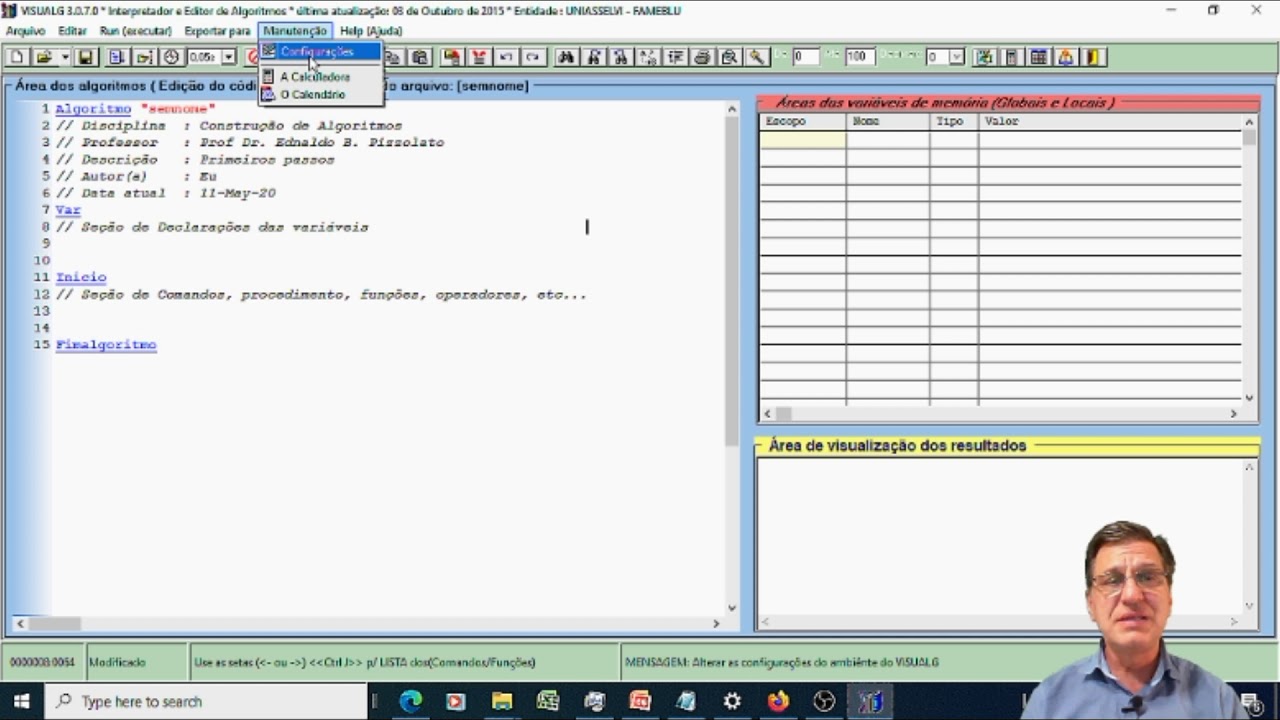 CA-algoritmo-inicial-VisuAlg - YouTube