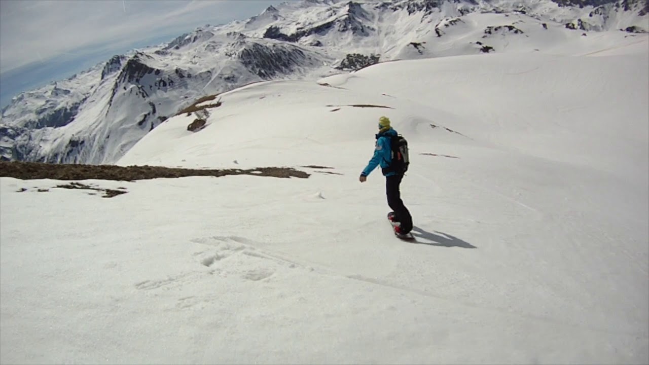 Tignes Off Piste Snowboarding Apr 2016 - YouTube
