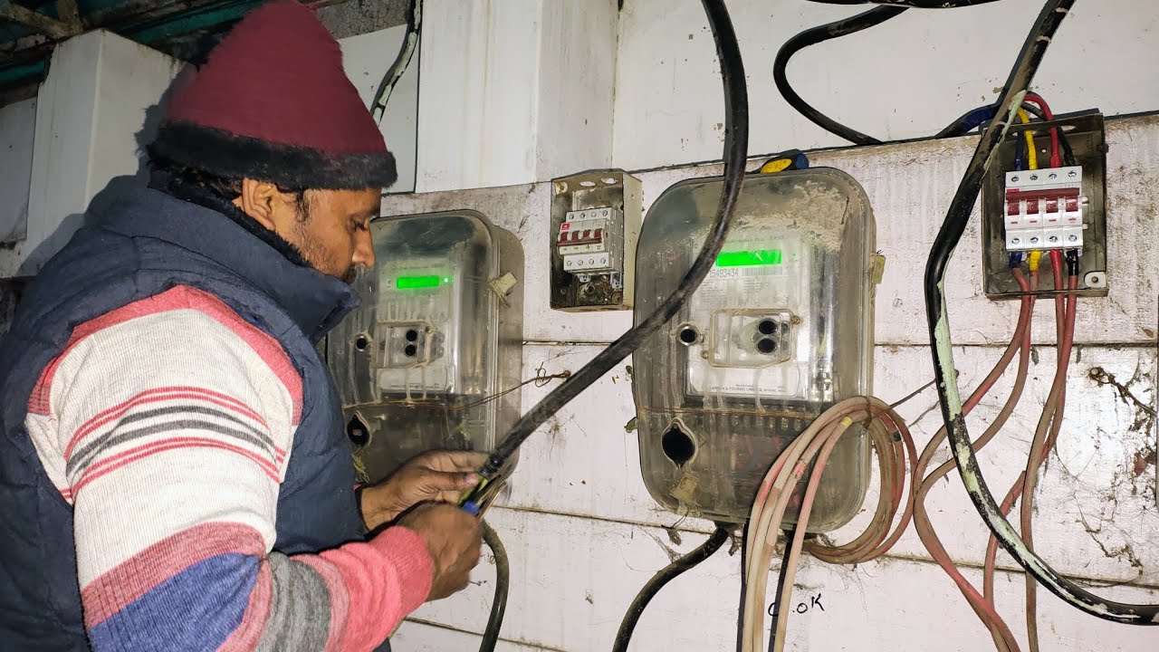 4pole mcb connection main meter 3phase 10kw 415v - YouTube