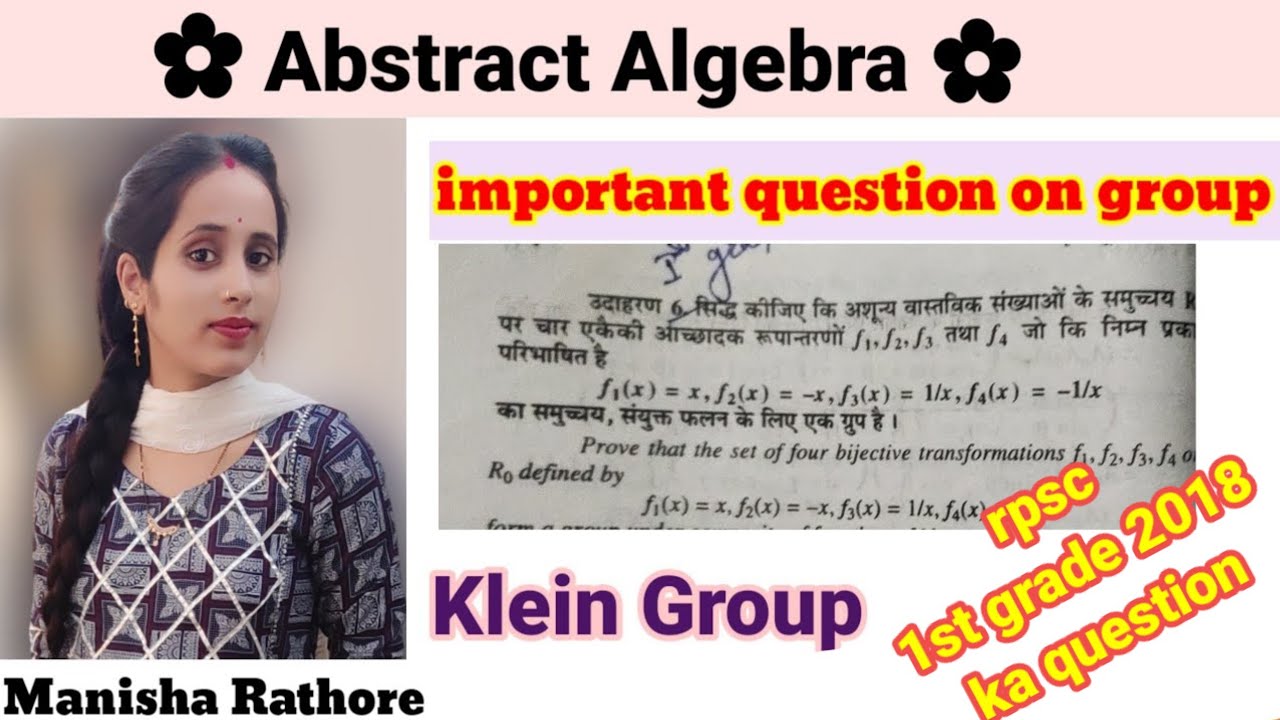 Klein group // important question on group- set of four bijection ...