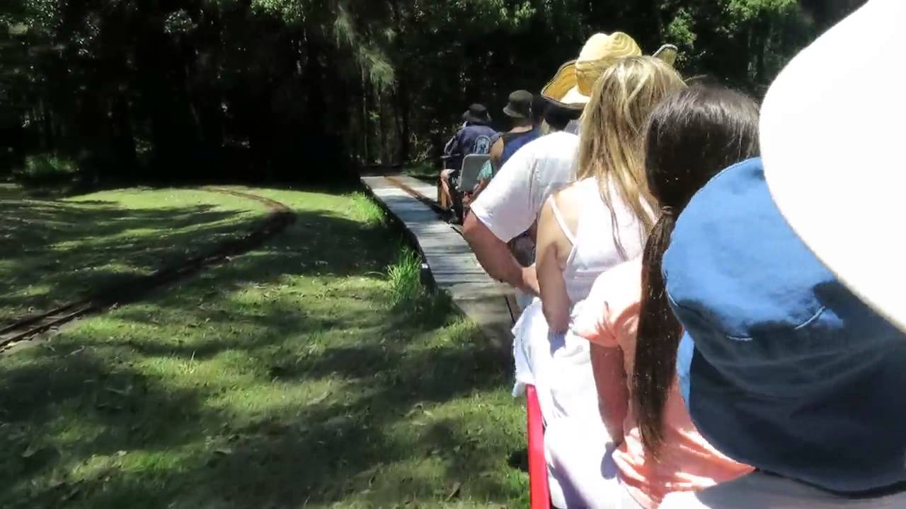 Miniature train ride at Narara Central Coast Australia - YouTube