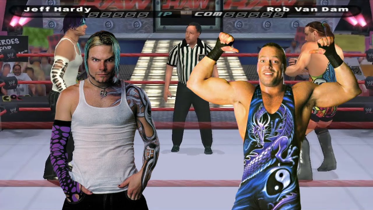 WWE Smackdown: SYM - Jeff Hardy vs Rob Van Dam | PCSX2 (1440p) - YouTube