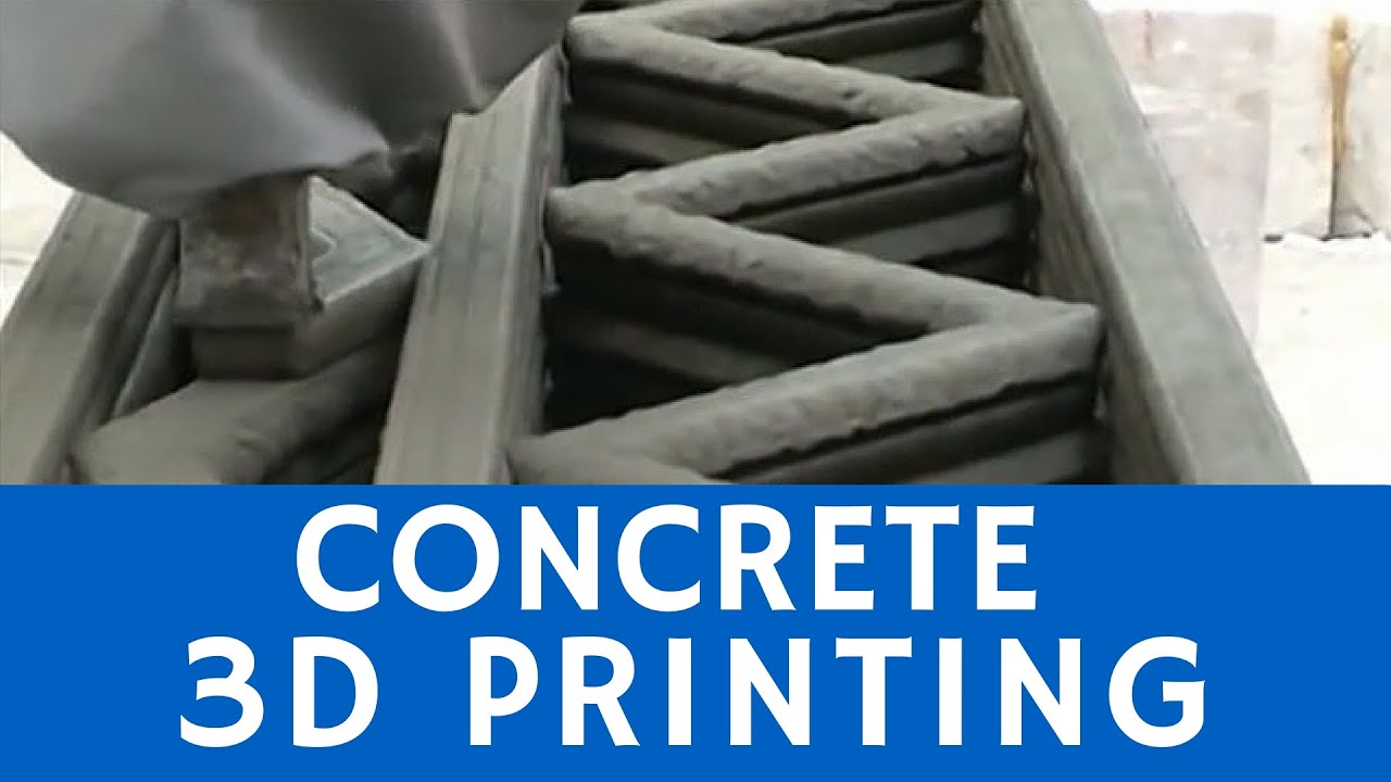 Concrete 3D printer – futuristic architectural technology - YouTube