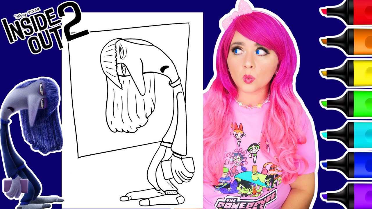 Coloring Inside Out 2 Ennui Disney Pixar Coloring Page | Caliart ...