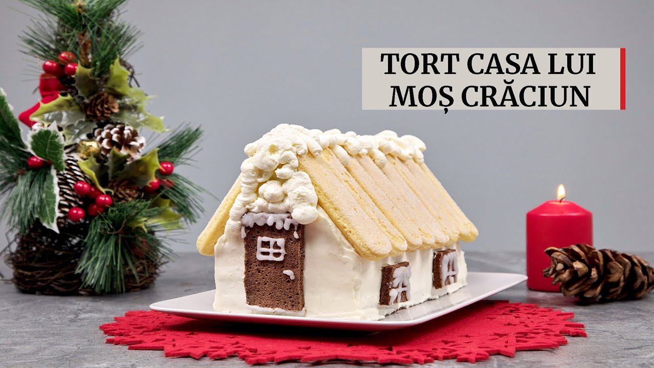 Tort casa lui Moș Crăciun 🏠🎄🌟 - Rețetă simplă și delicioasă - YouTube