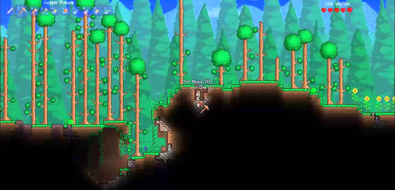 Terraria Ep. 3 - SO MUCH IRON ORE!!! part 2 of 2. - YouTube