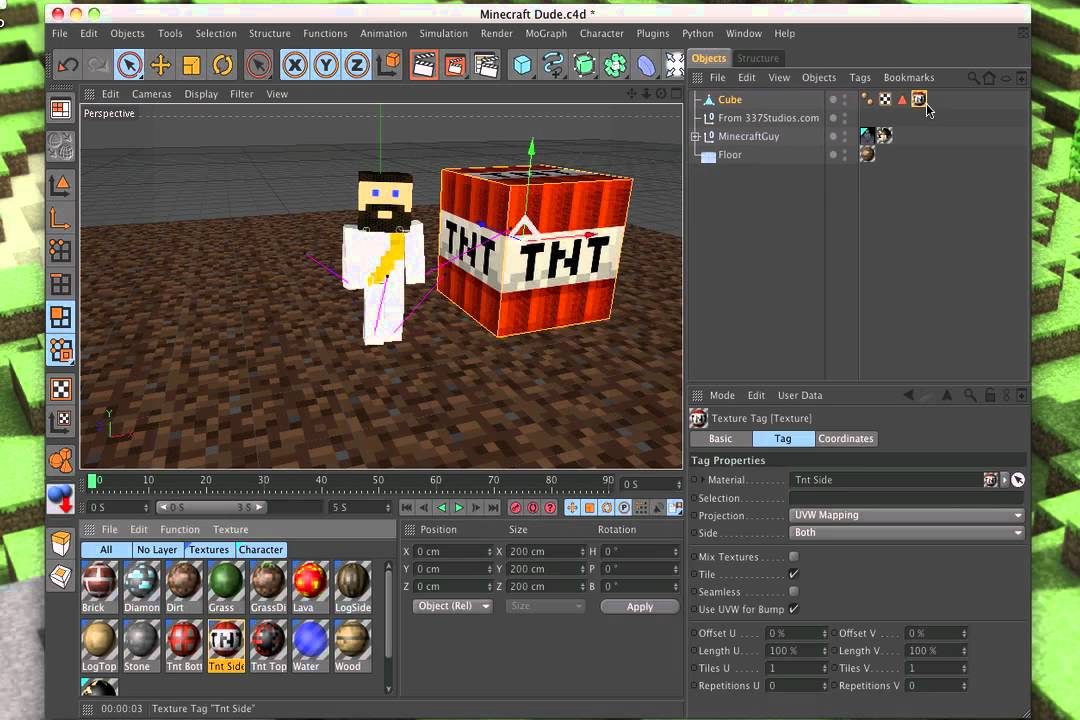 Minecraft Cinema 4D Guy - YouTube