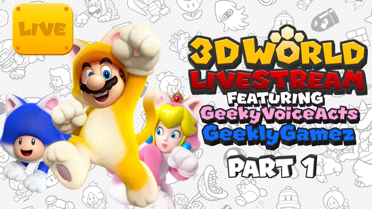 (🔴LIVE🔴) Mario, Peach, & Toad Play Super Mario 3D World! | Part 1 - YouTube