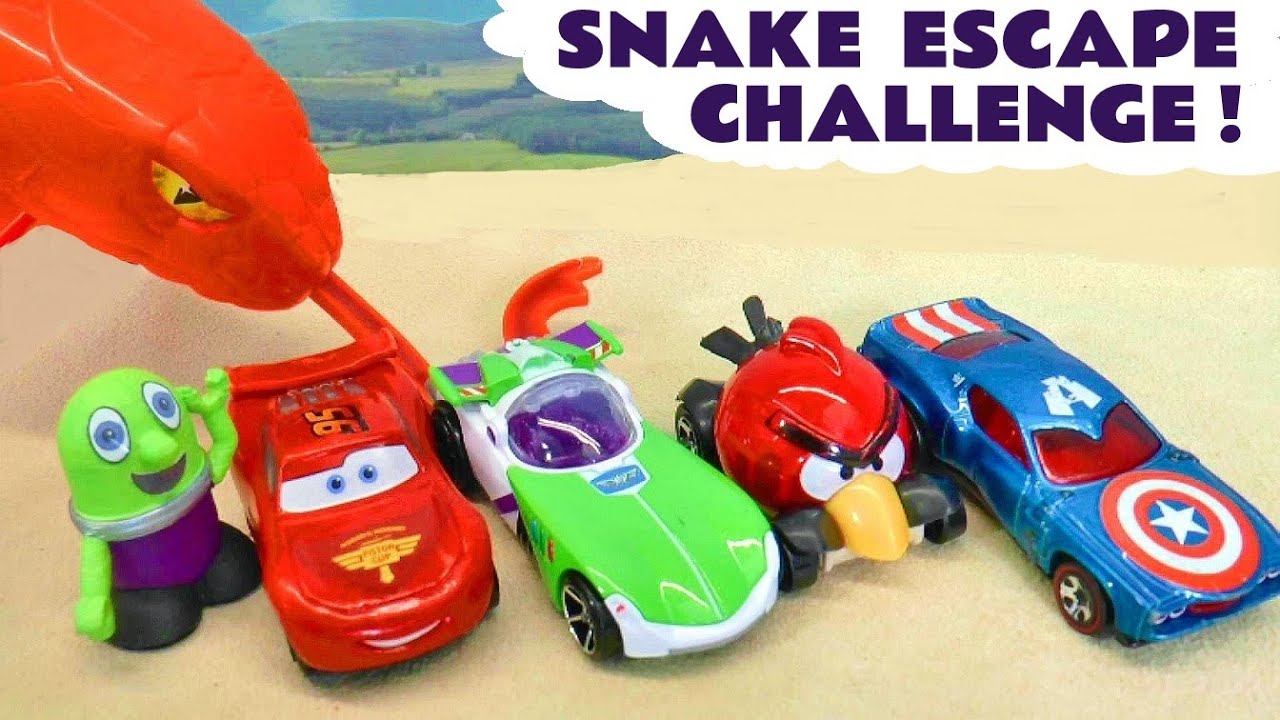 Toy Car Racing Challenge With Cars McQueen And Funlings Cars - YouTube