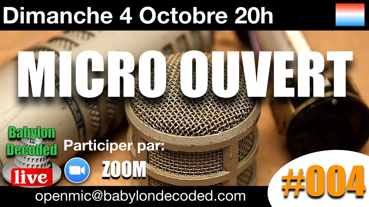 MICRO OUVERT #004 Dimanche 4 Octobre 2020 - YouTube