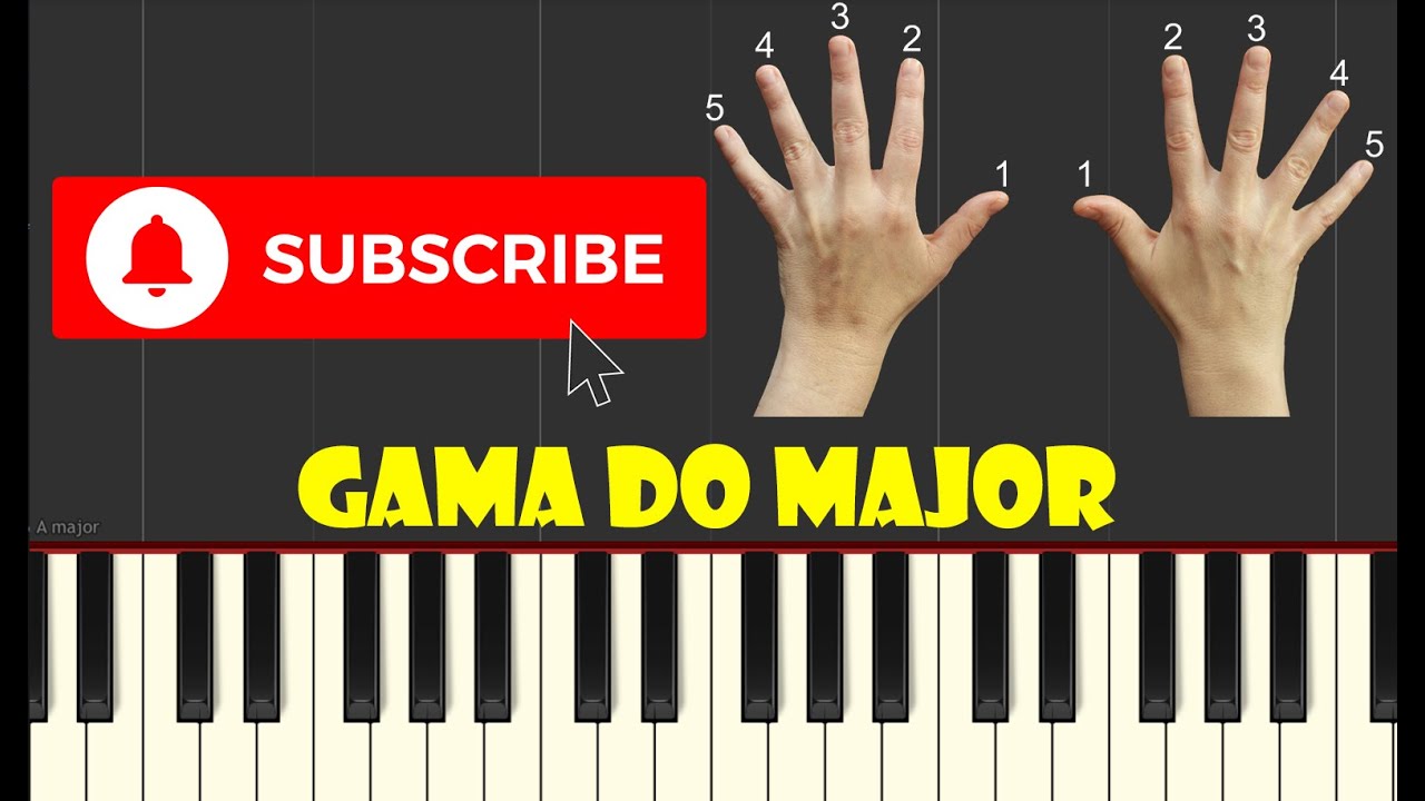 🎹 Gama Do major (tutorial pian cu note + digitație) - YouTube
