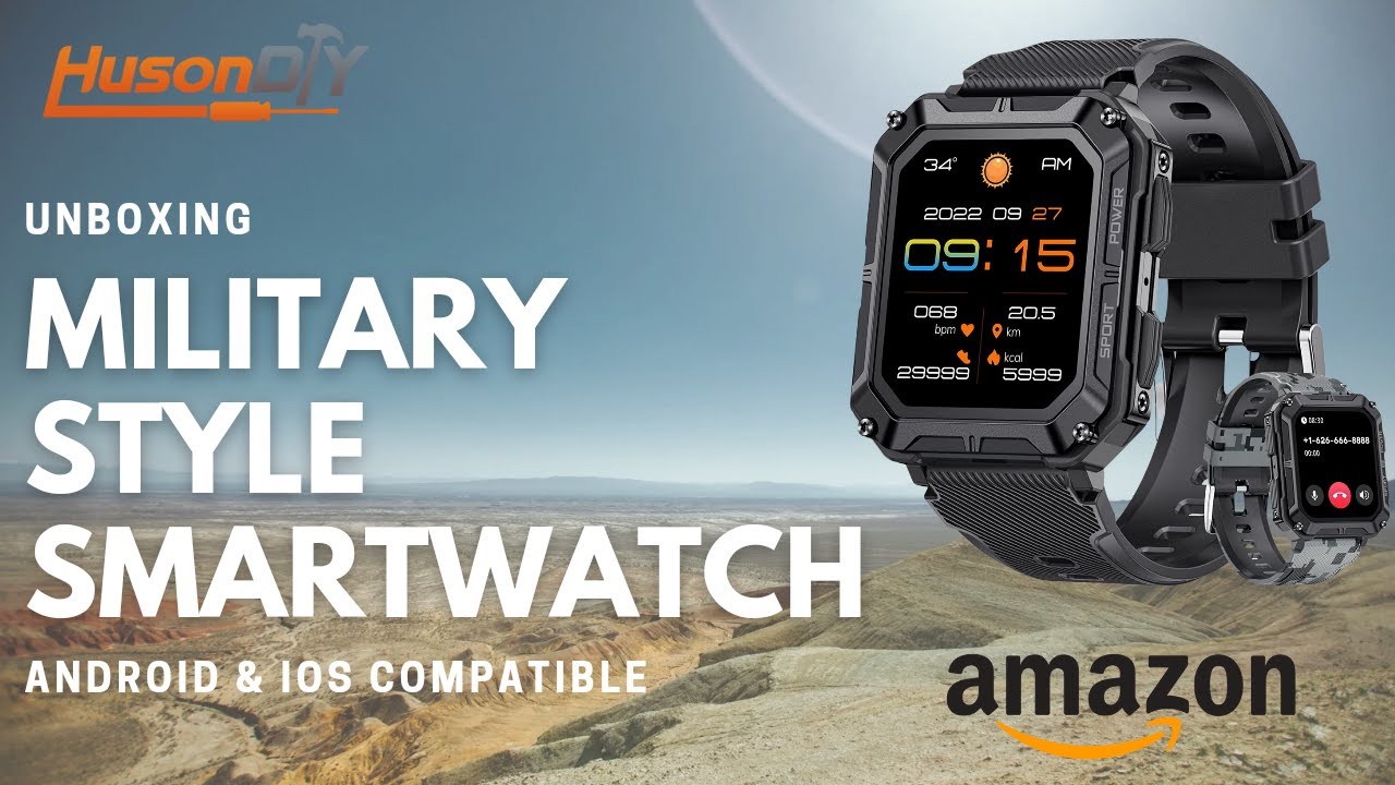 ⚠️ Military Style Smart Watch Review | Huson DIY | Android & iOS ...