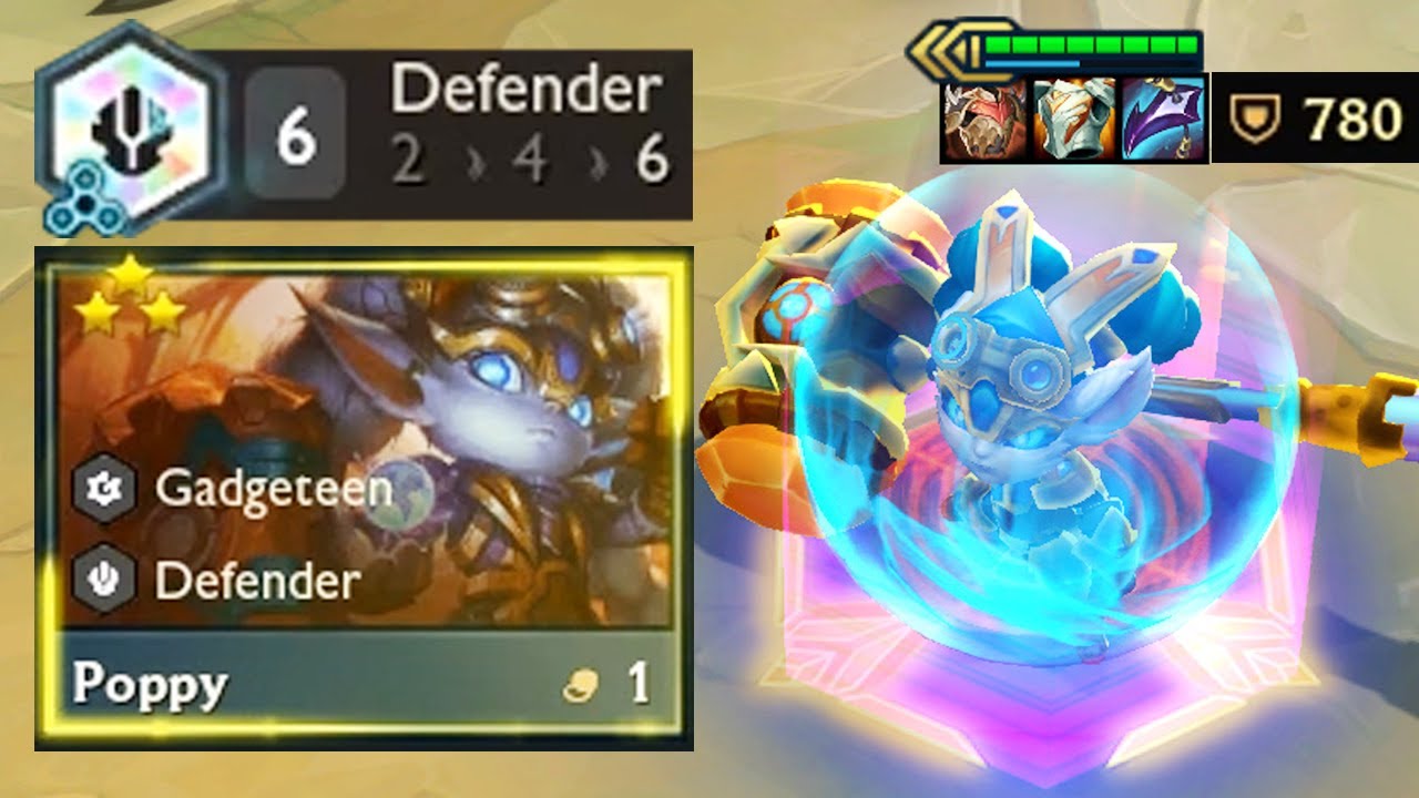 POPPY 3 SAO 6 VỆ QUÂN BUFF 800 GIÁP 1 ĐÁP 1 MẠNG CỰC KHỎE | DTCL MÙA 8 ...